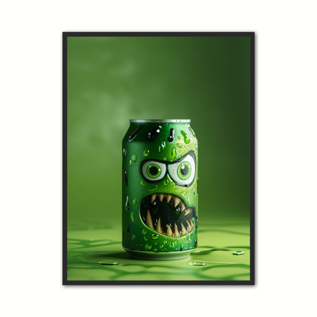 Grøn Monster På Dåse 1 - Gamer Plakat - Gamer plakater - NyPlakat.dk