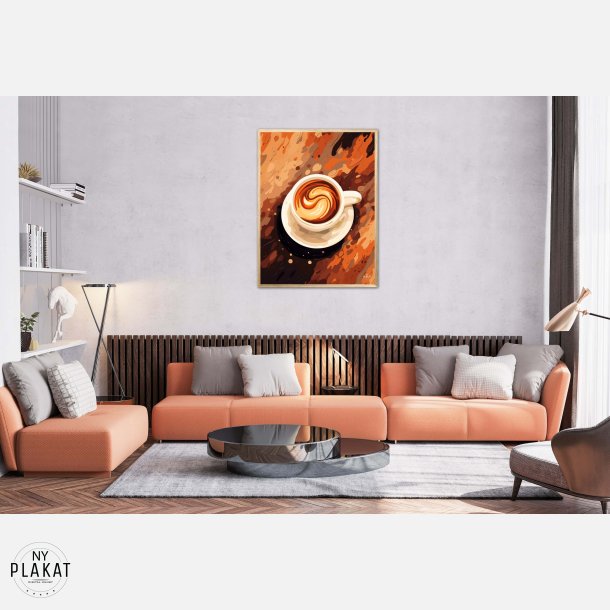 Kaffe Abstrakt Nr. 1 plakat - NyPlakat.dk